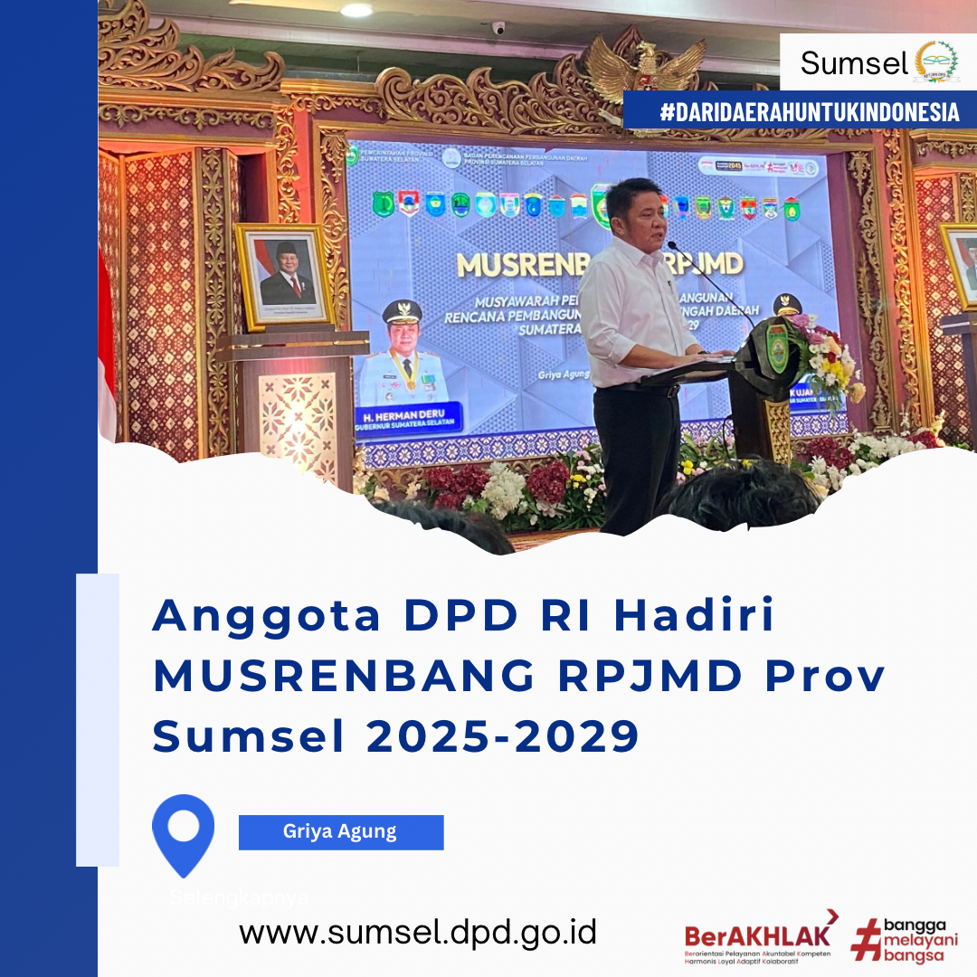 DPD RI PROVINSI Sumatera Selatan